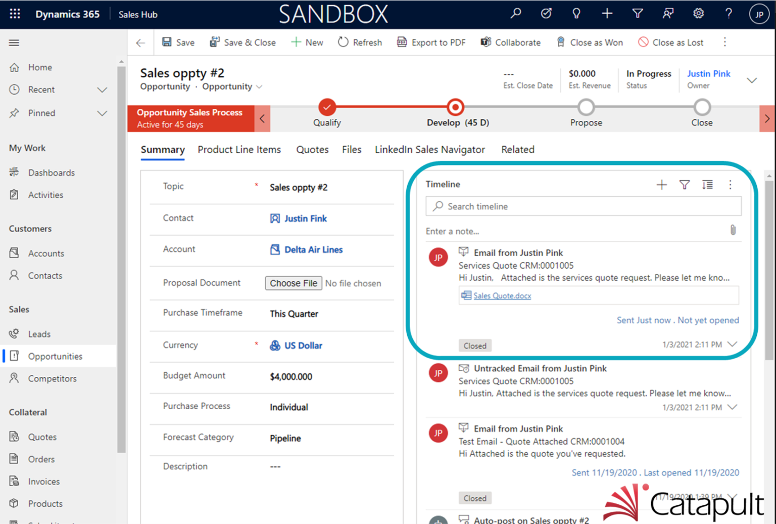 Dynamics 365 Sales: Email Engagement