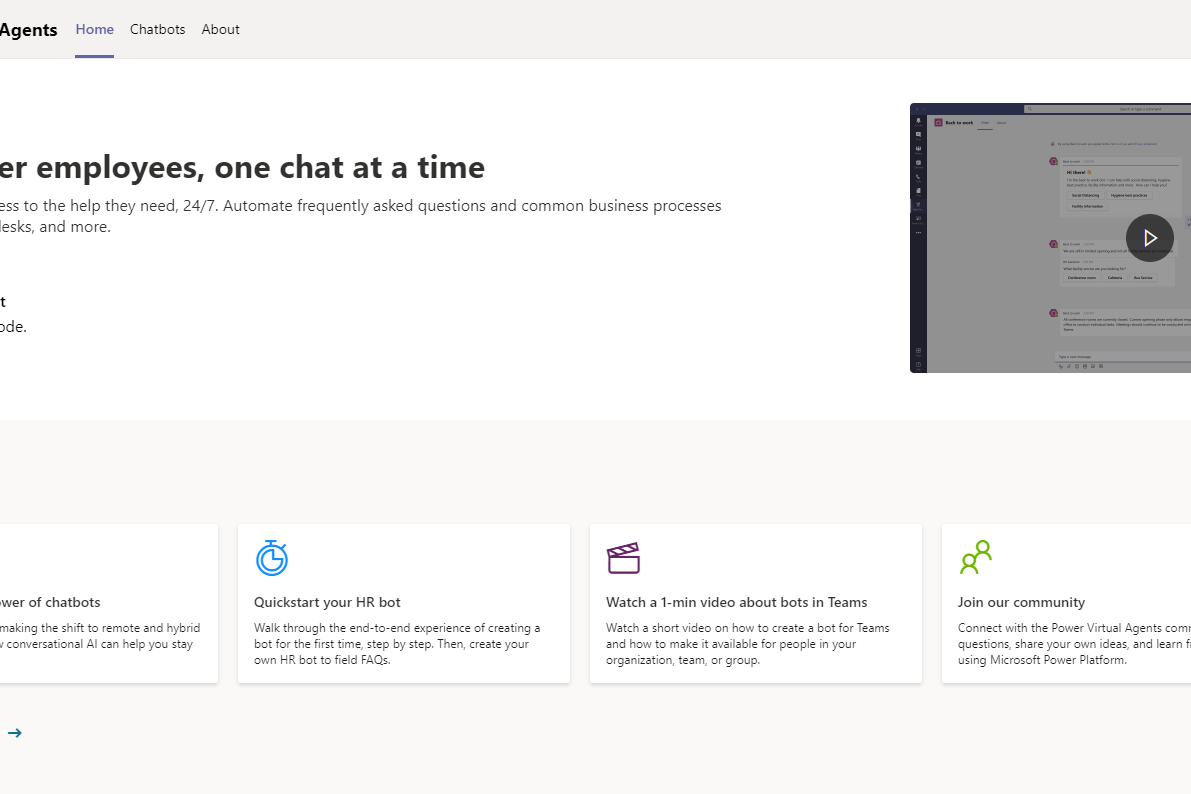 Power Virtual Agents in Microsoft Teams