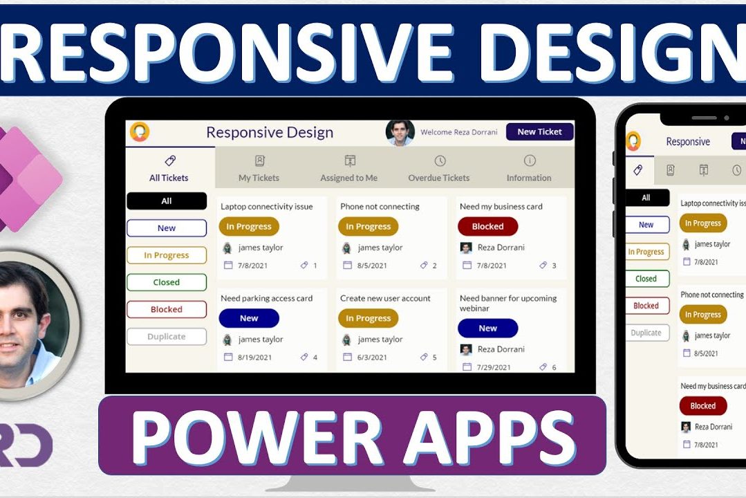 How to build Responsive Power Apps | Responsive Layouts, Tabs, Galleries & Forms