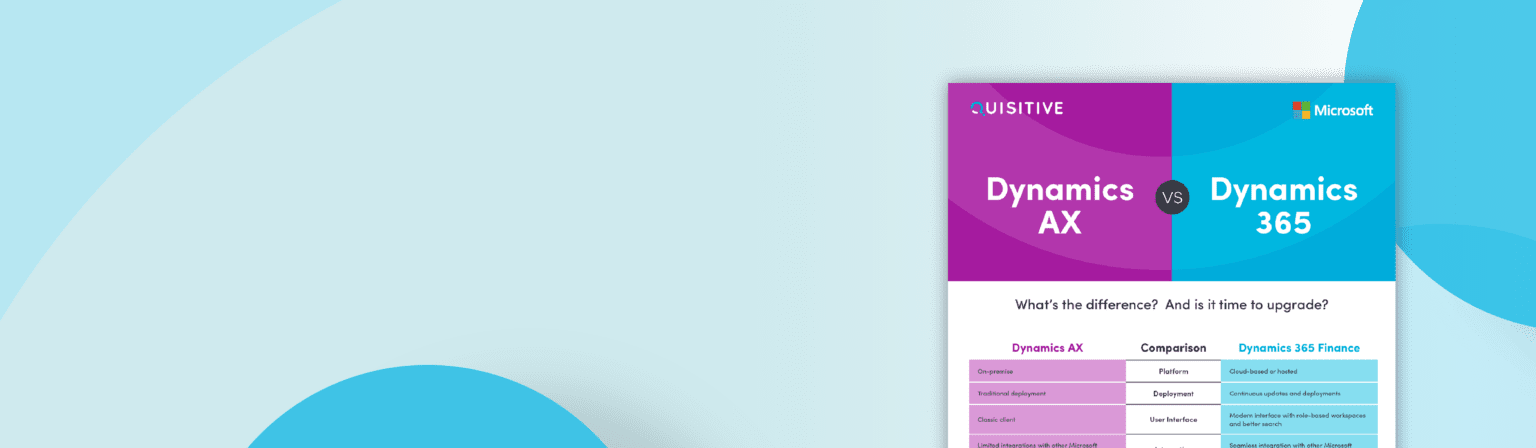 Dynamics AX and Dynamics 365 Finance | Infographic | Quisitive