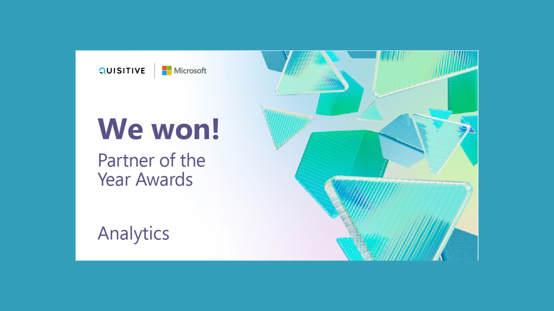 Quisitive Recognized as the Winner of 2024 Microsoft Analytics Partner ...
