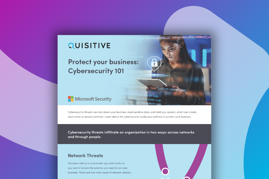 Microsoft Cybersecurity 101 | Infographic | Quisitive